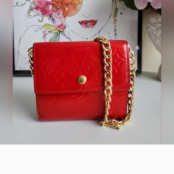 Louis Vuitton | Bags | Louis Vuitton Monogram Red Vernis Porte Mannaie Wallet | Poshmark